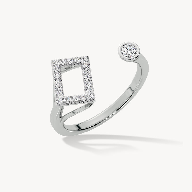 Buy Lab Grown Diamond Acute Angle Ring For Women Online | Bayan Jewelry